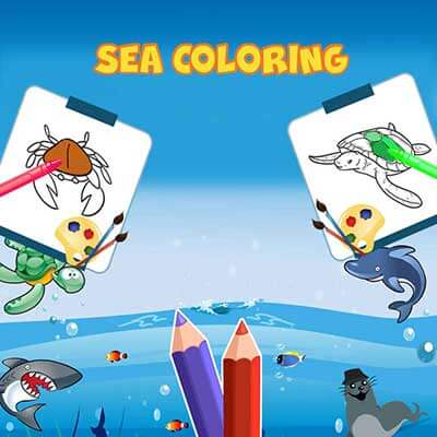 Online Sea Animal Coloring Game for Kids - The Learning Apps