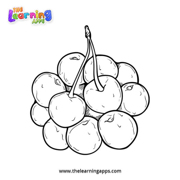 Download Our Free Printable Cherry Coloring Worksheet for Kids