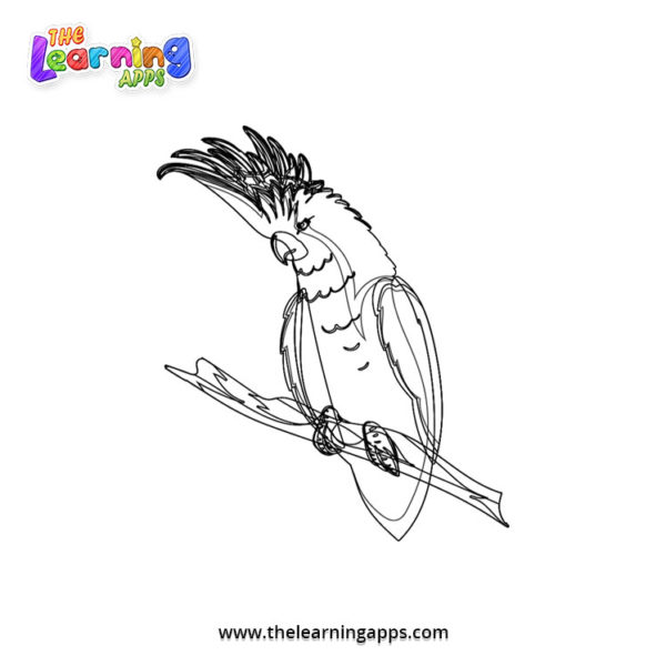 Download Free Printable Cockatoo Coloring Worksheet For Kids