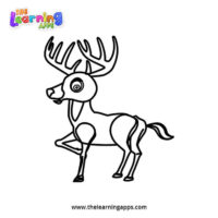 Download Free Printable Deer Coloring Page for Kids
