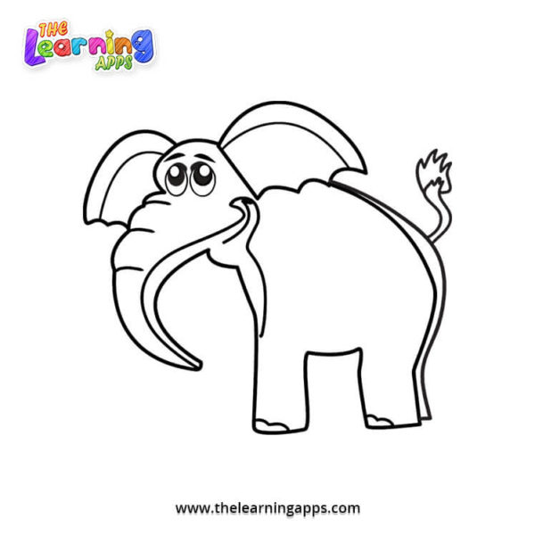 Download free printable Elephant Coloring Page for kids