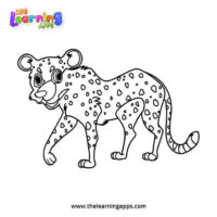 Download free printable Leopard Coloring Page for kids