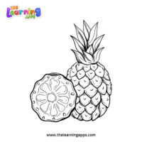 Download Free Printable Pineapple Coloring Worksheet for Kids