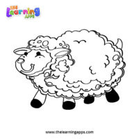 Download free printable sheep Coloring Page for kids