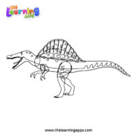 Download Free Printable Spinosaurus Coloring Worksheet for Kids