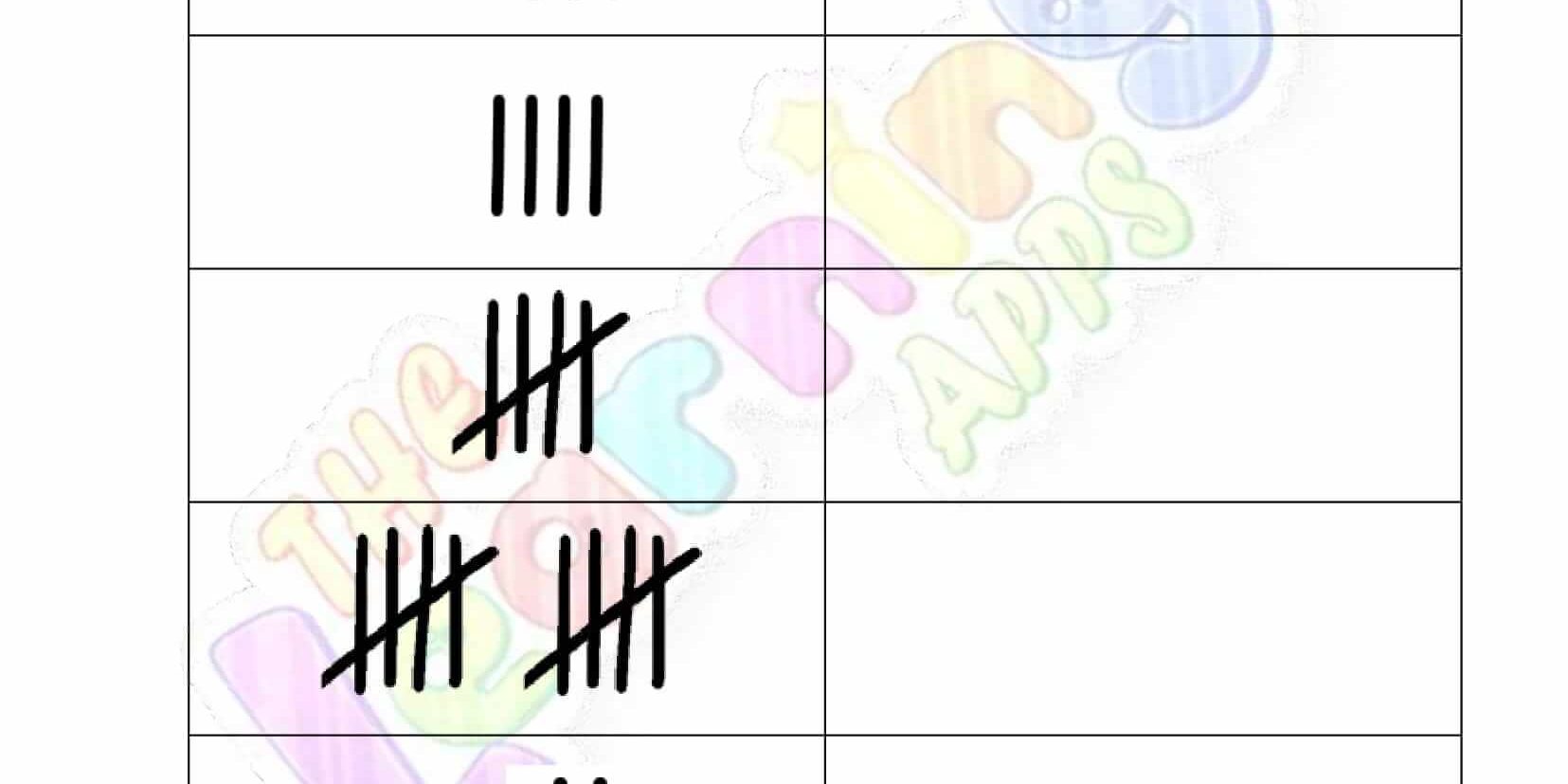 Download our free printable Tally Mark Worksheet 03 for kids