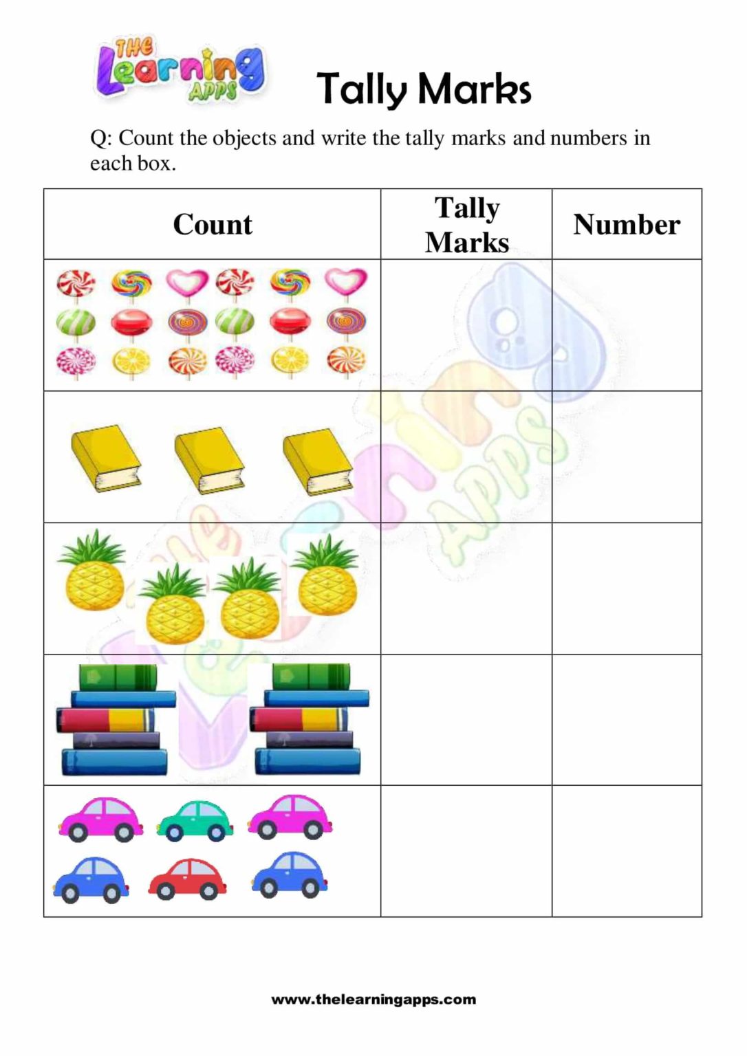 Download our free printable Tally Mark Worksheet 06 for kids