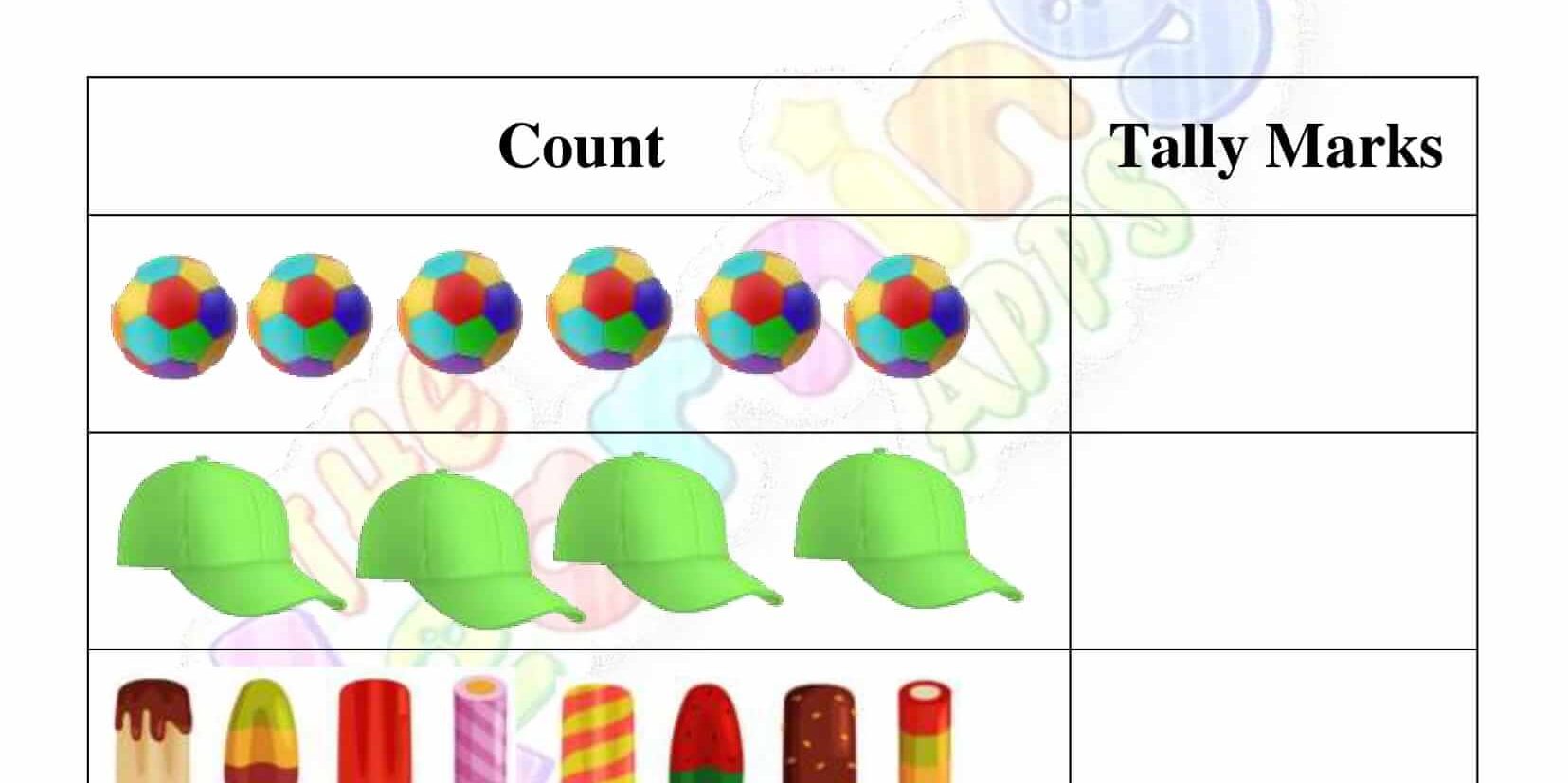 Download our free printable Tally Mark Worksheet 07 for kids