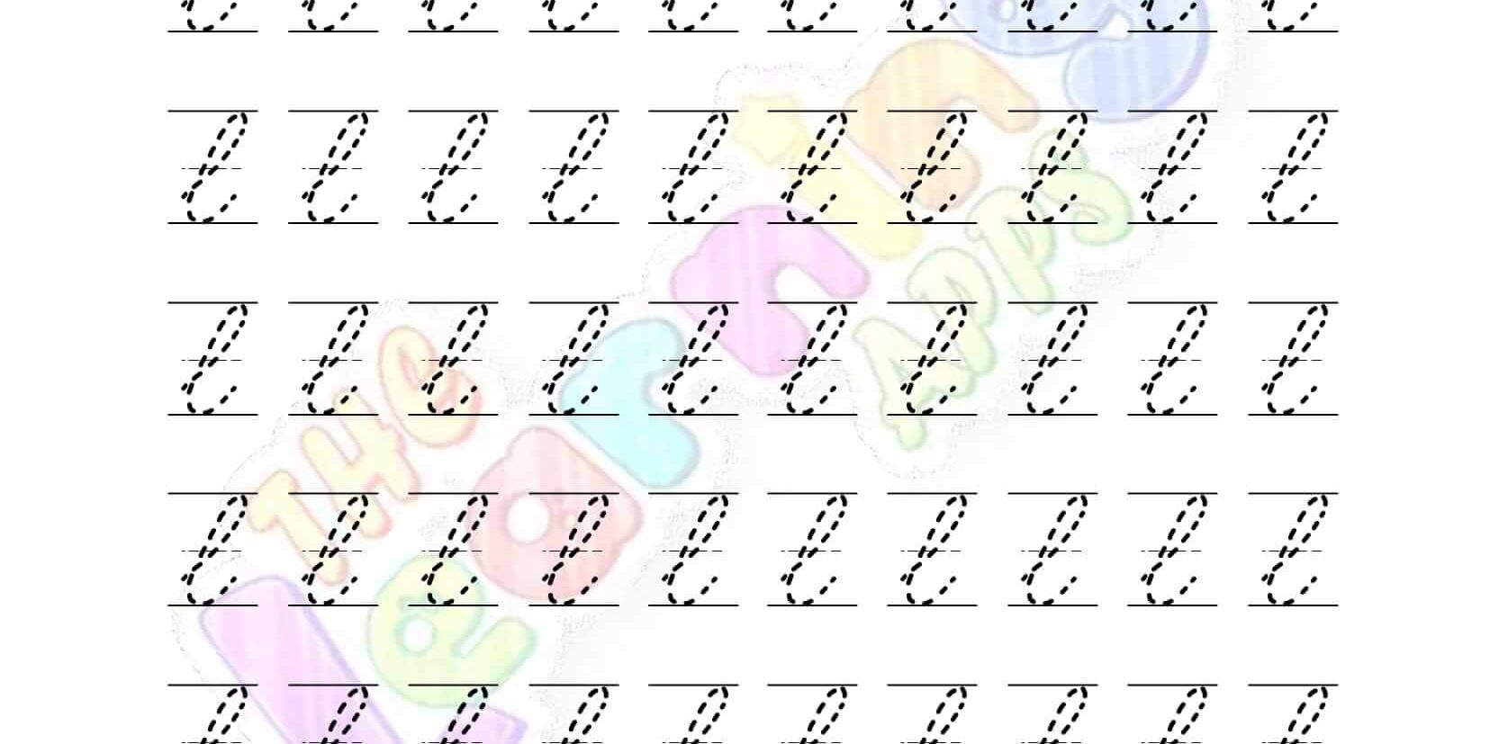 Free Printable Cursive Letter L Writing Grade 1 Worksheets