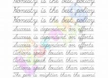 Cursive Letters A-Z Printable Worksheets for Grade 1 Kids