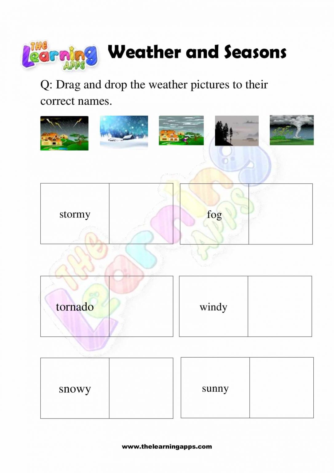 Free Weather and Seasons Grade 3 worksheet 05 for Kids