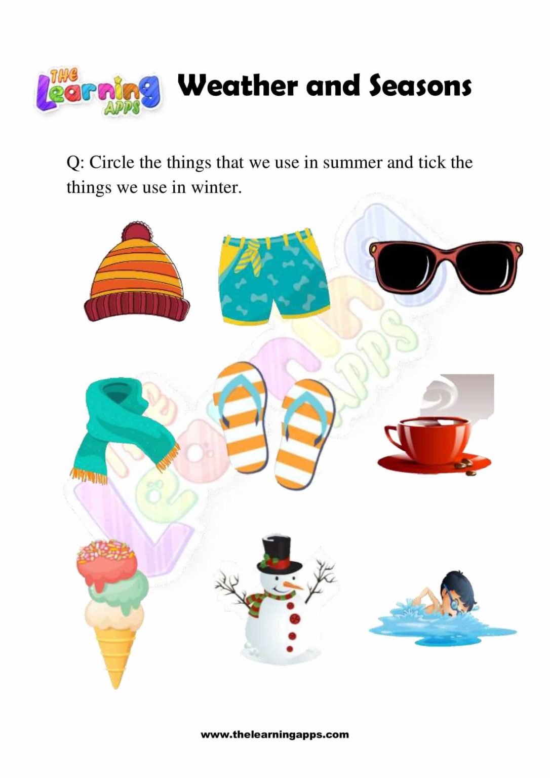 Free Weather and Seasons Grade 3 worksheet 09 for Kids