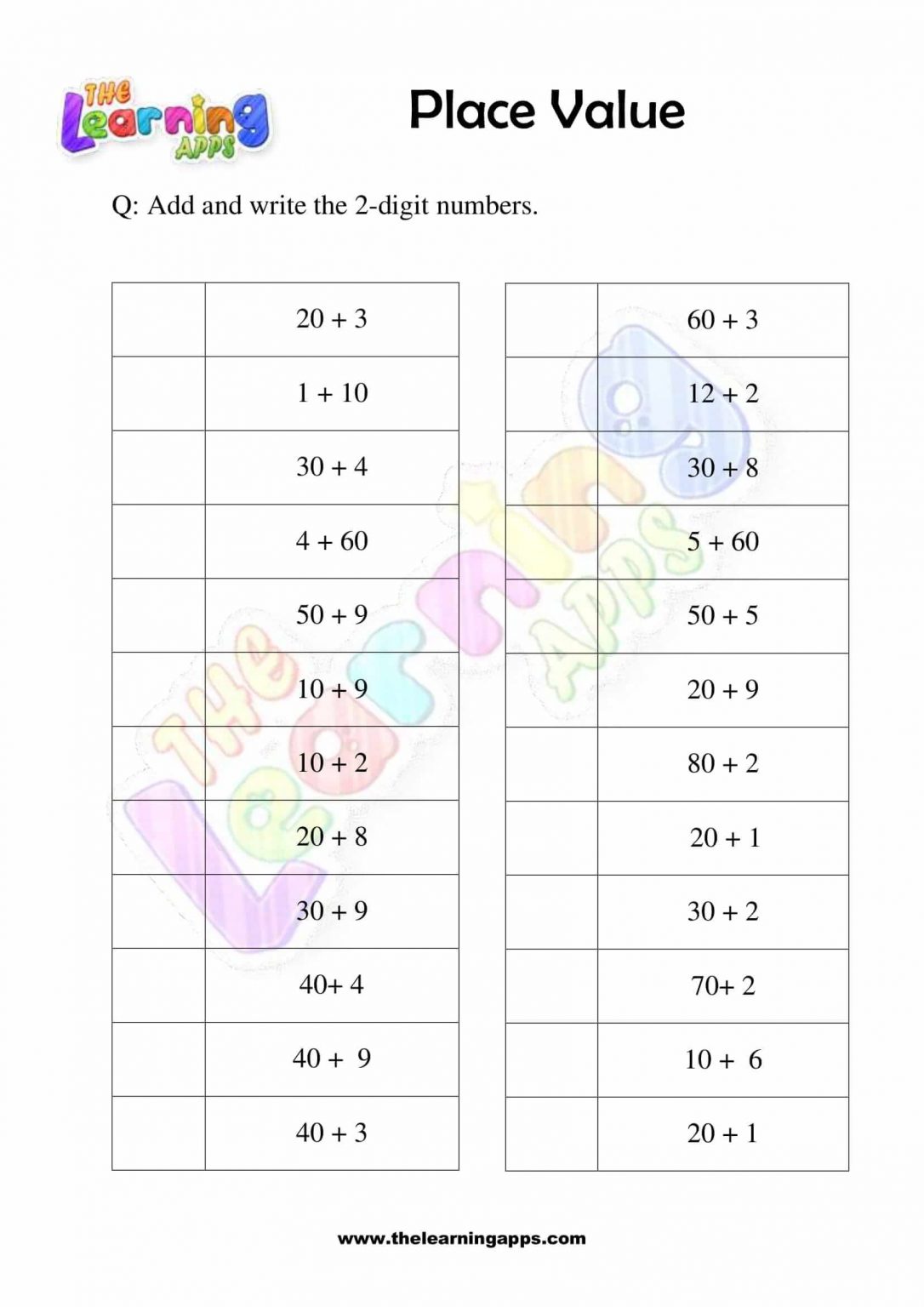 Free Printable Place Value Grade 1 Worksheets 04