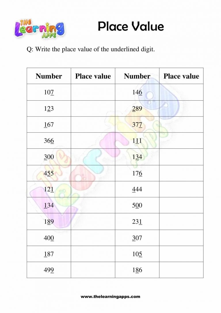 Free Printable Place Value Grade 2 Worksheets 02