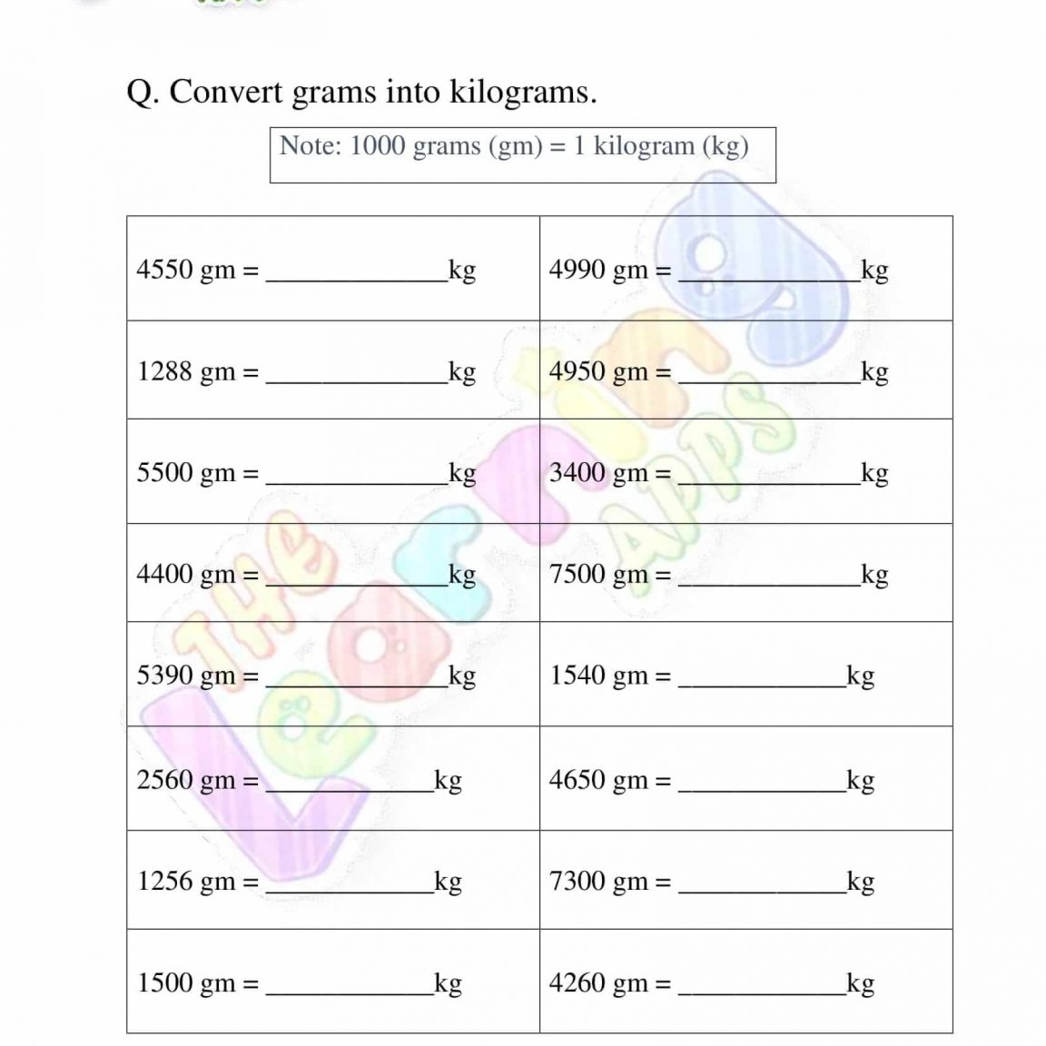 Download Free Measurement Worksheets for Kids