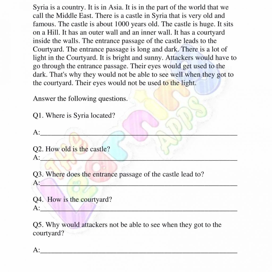 Download Free Non Fiction Reading Passages Worksheets