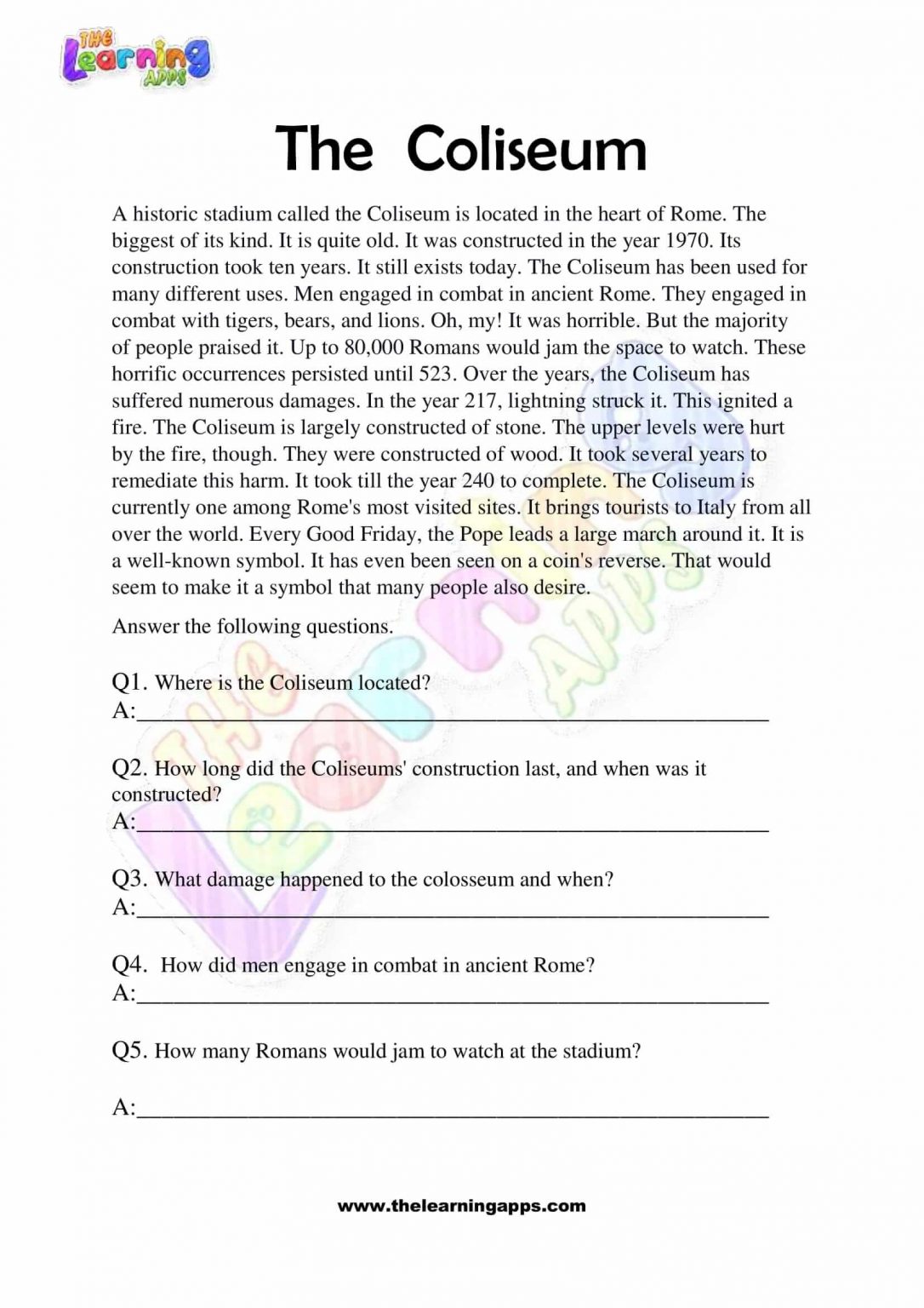 Free Non Fiction Reading Passages Worksheets for Grade 3