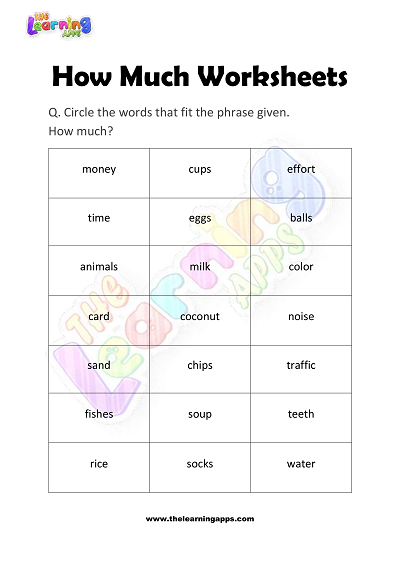 Download Free How Much Worksheets For Grade 2