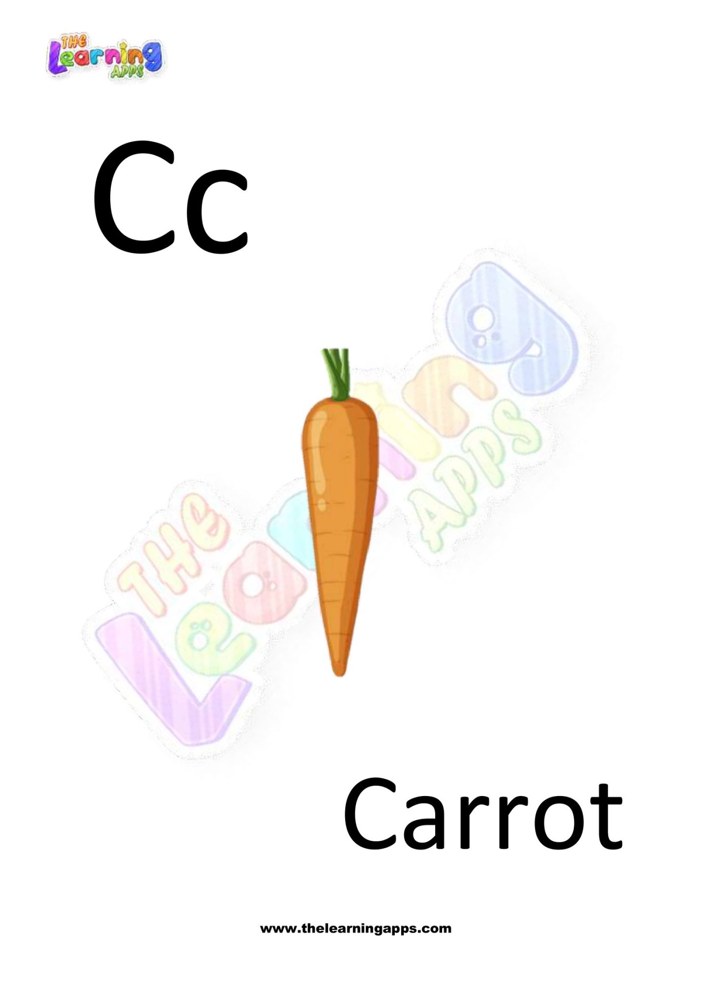 Try our free printable ABC Vegetable Worksheet C for kids