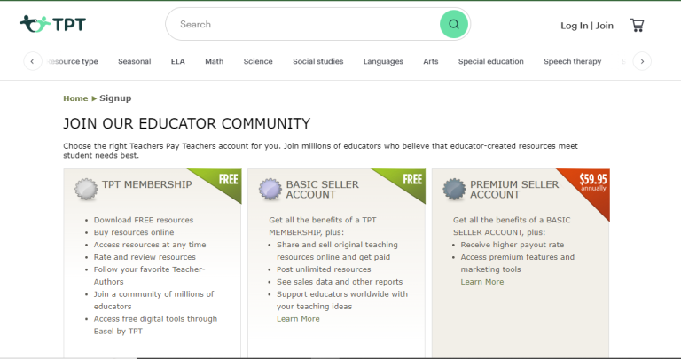 How to Create a TpT Account as a Member