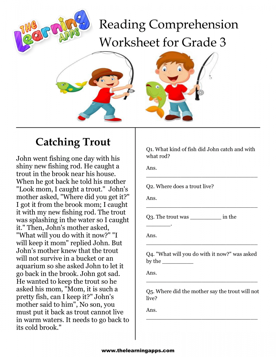 Free Reading Comprehension Worksheets for 2nd Grade