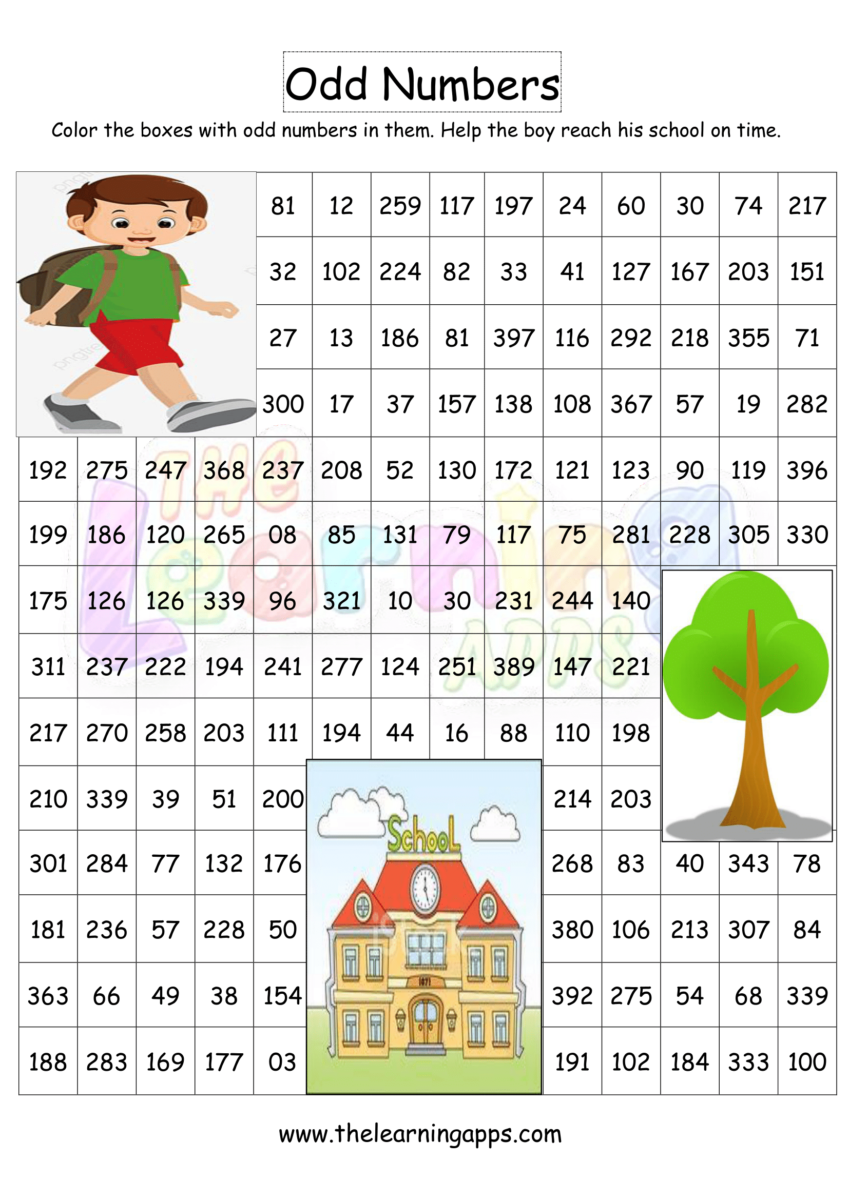 Odds and Even Numbers Worksheets for Kids & Preschoolers