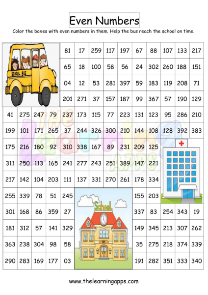Odds and Even Numbers Worksheets for Kids & Preschoolers